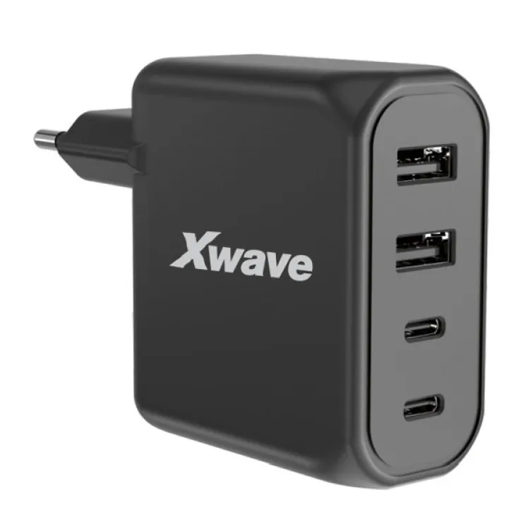 Xwave GaN100-2A2C GaN ultra-brzi punjač 100w, 2USB-A + 2USB-C, za mobilne tablete Crni