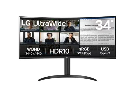LG Monitor 34WR55QK-B 34'' VA zakrivljen,21:9 3440x1440 100Hz 5ms