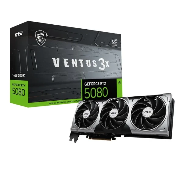 MSI Grafička karta MSI G5080-16V3C RTX5080 VENTUS 3X OC NVD 16GB GDDR7 256bit crna (V531-095R)