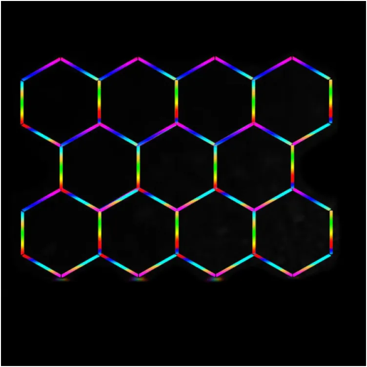Hexagon LED tube 11 heads RGB 12V 410mm 46pcs