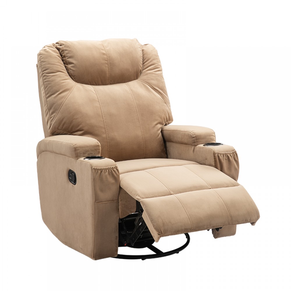 Relax fotelja sa rotacijom od 360° Hudson 1458 - Camel