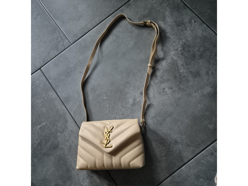 Extra original Loulou ysl beige small torbica