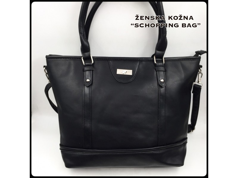 ŽENSKA CRNA “SCHOPPING BAG” - NOVO!