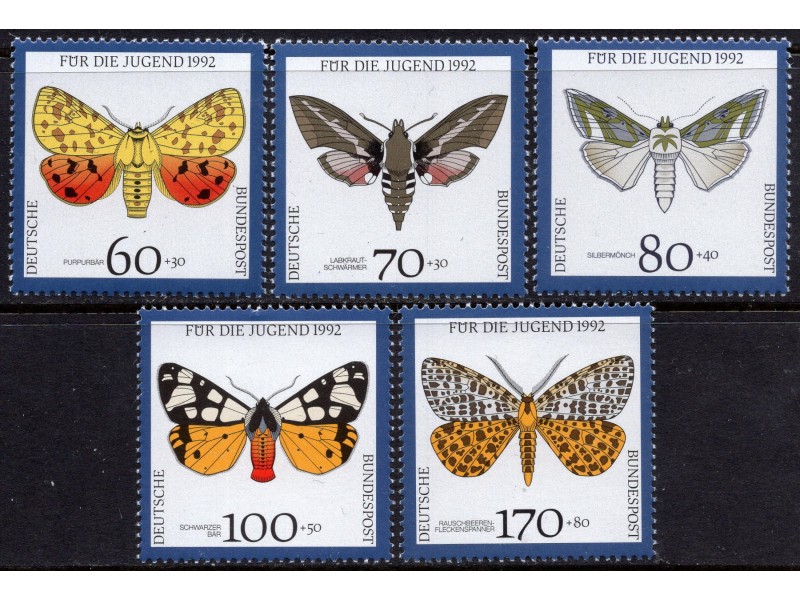 Nemačka BRD 1992. Komplet serija, Leptiri