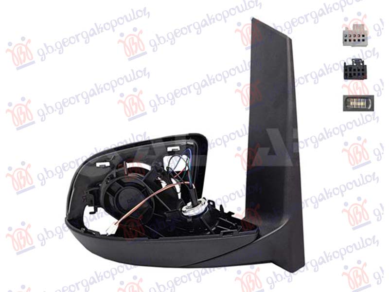 RETROVIZOR (SAMO KUCISTE) ELEKTRICNI SA GREJACEM (ELEKTRO-SKLOPIV) (MEMORIJA) (SVETLO) (MRTAV UGAO) (20 PIN) Desna str. MERCEDES VITO 2015- (W447) (OEM: 4478110900)