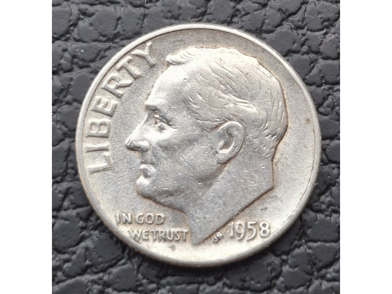 1 dime 1958. Srebro