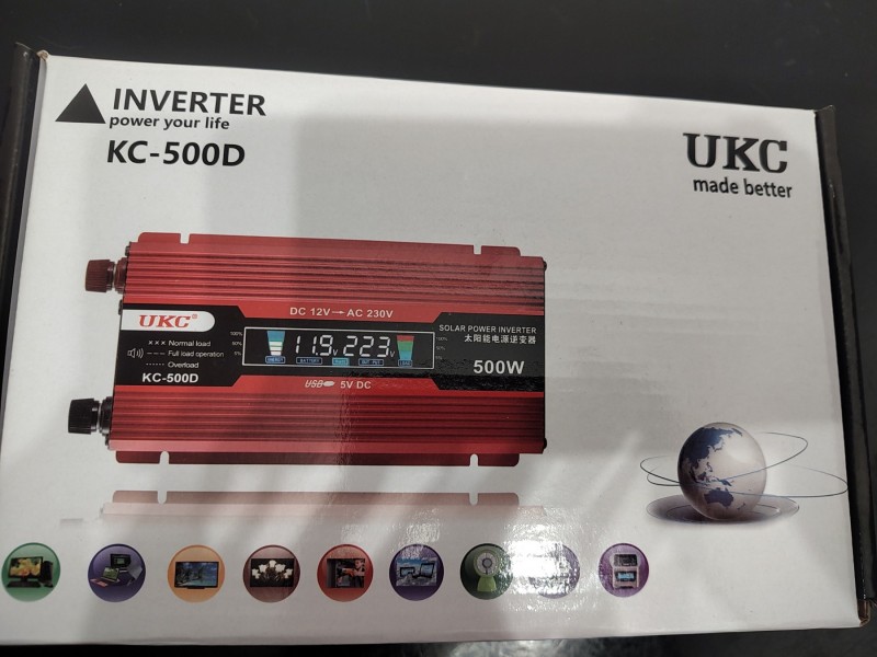 Pretvarac napona UKC sa displejem 500w