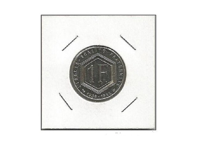 g2 France 1 franc 1988. Charles de Gaulle UNC