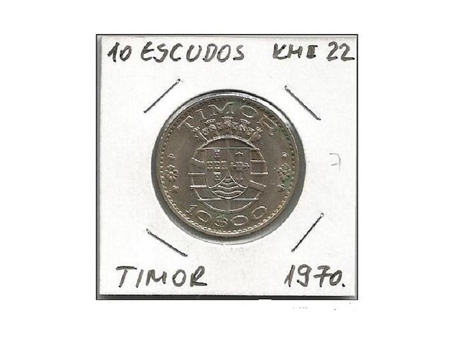 d2 Timor 10 escudos 1970. KM#22
