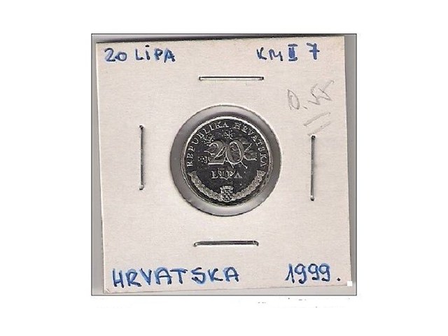 c2 HRVATSKA 20 lipa 1999 UNC