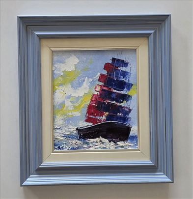 Ulje na platnu - Ples na talasima