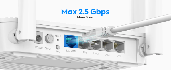 CUDY WR3000H AX3000 2.5G MESH WI-FI 6 ROUTER, 2.4/5GHZ, POKRIVA 130M2
