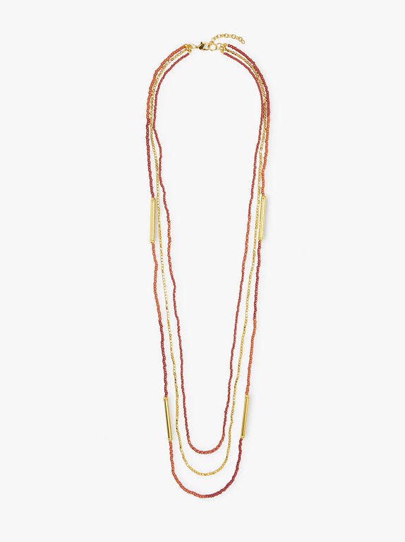 LONG MULTI-COLLAR WITH BEADS