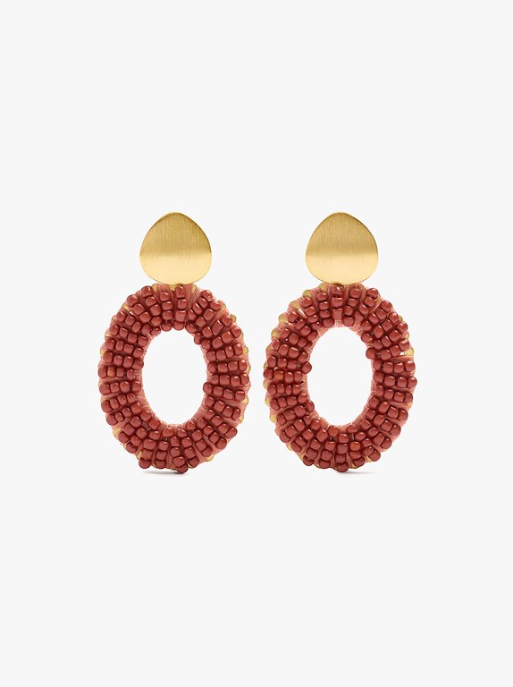 HOOP EARRINGS WITH BEADS
