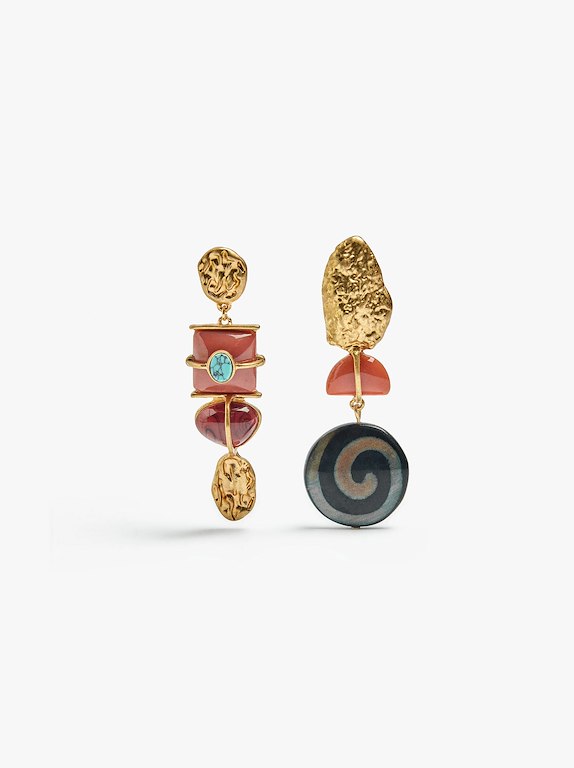 ASYMMETRIC EARRINGS WITH STONES