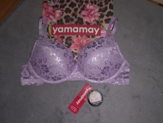 Yamamay lila cipka push up bez žice 80B NOVO!%