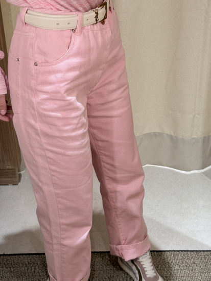 Roze pantalone farmerke