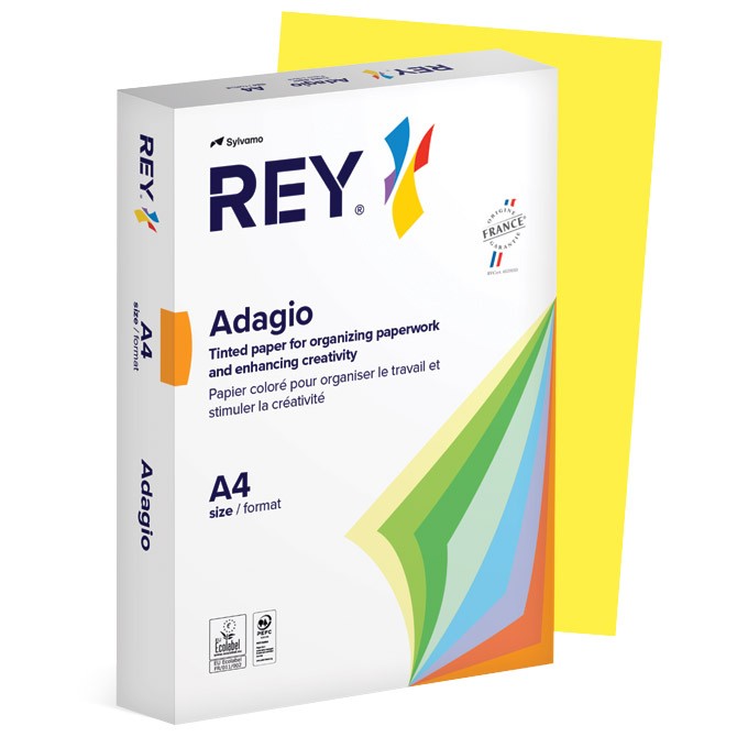 Papir Copy Rey Adagio A4 160g pk250 Sylvamo 66 jarko žuti (yellow)