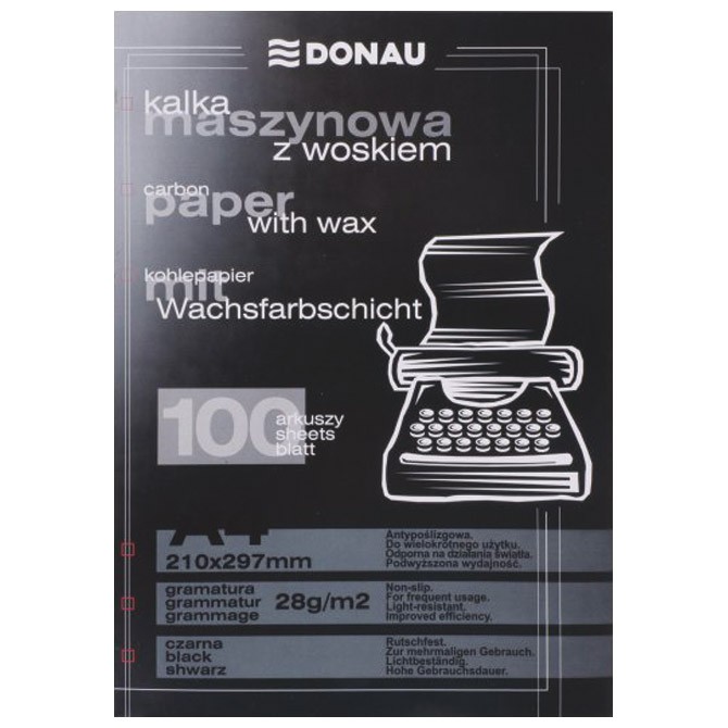 Indigo mašinski A4 pk100 Donau 1922100PL-01 crni