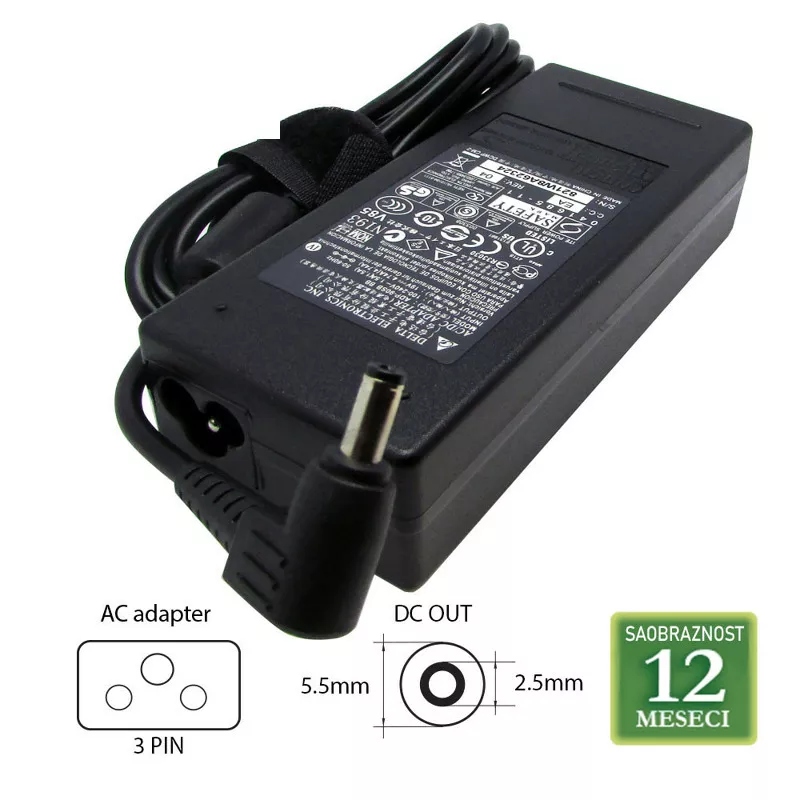 ASUS 19V-4.74A ( 5.5 * 2.5 ) ADP-90SB BB 90W LAPTOP ADAPTER