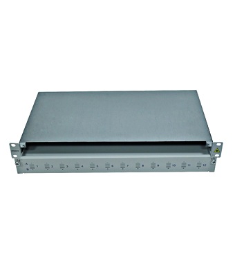 FO Panel 19",za 12xLCdx adaptera,prazan,1HU,sivi,PREMIUM
RAL7035 (svetlo siva), za LC duplex