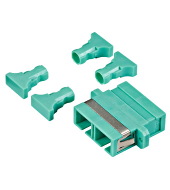 FO Adapter SCdx OM3,sa boč.prirubnicom,aqua,CLASSIC
SC/UPC duplex, sa bočnom prirubnicom