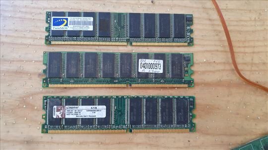 DDR DIMM 2kom po 256mb i 1kom 512 kingston