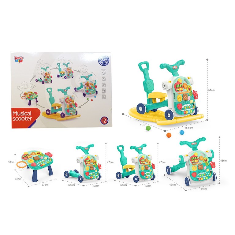 Multifunkcionalna hodalica za bebe, 5u1 multivozilica-igralicaID: EK000832792