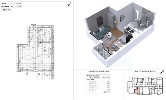 Stan,Novi Sad,Avijacija,kv: 27.00, € 81290