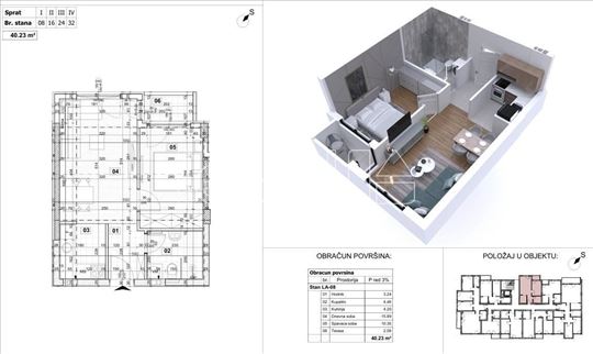 Stan,Novi Sad,Avijacija,kv: 40.00, € 117270