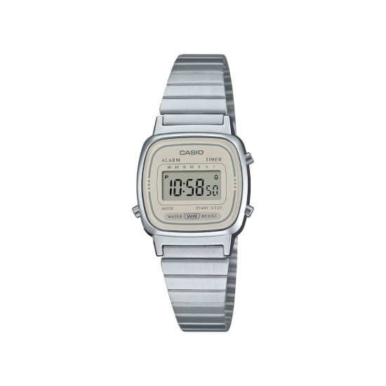 Casio Vintage Casio LA670WEA-8E ženski sat Mini Digital Edition Silver Tone Nude Display