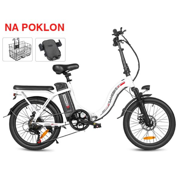 Elektricni bicikl Samebike CY20 beli