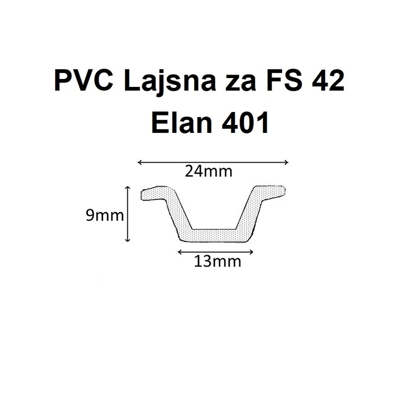 Lajsna pvc za čamac Elan 401 – nosač kedera FS42