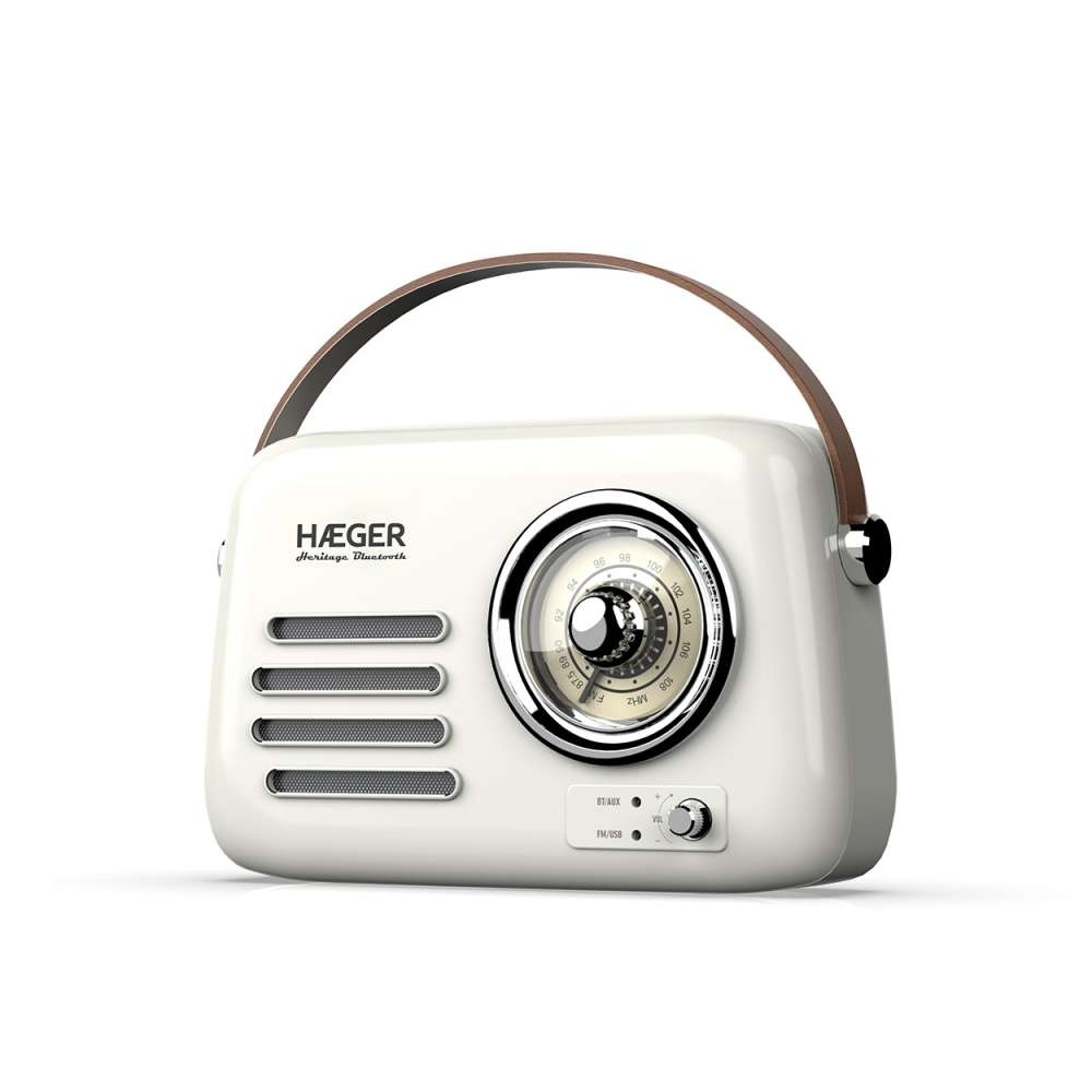 HAEGER RB-CRE.003A RETRO FM RADIO BLUETOOTH, USB, AUX 5W BEŽ