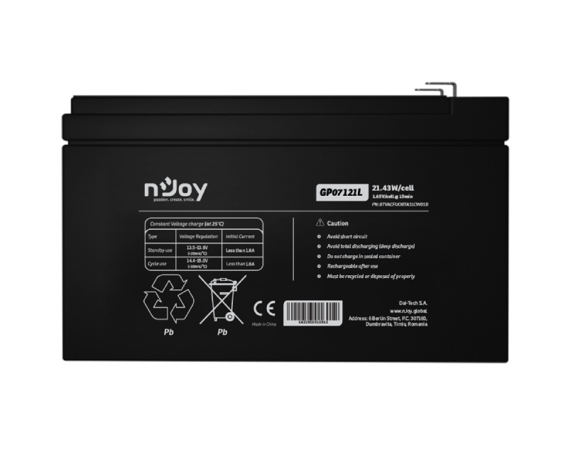 NJOY GP07121L baterija za UPS 12V 5Ah (BTVACFUOBTA1LCW01B)