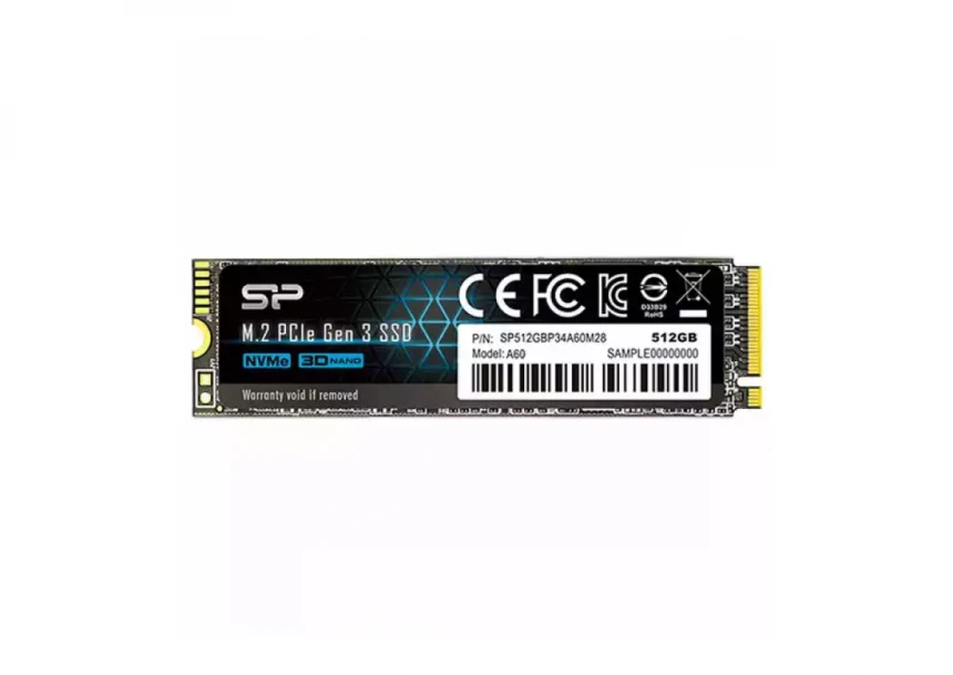 SSD M.2 NVME 512GB SiliconPower SP512GBP34A60M28 A55 2200MBs/1600MBs