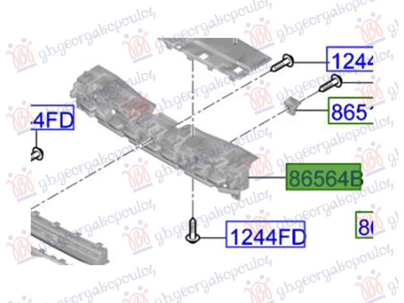 SINA PREDNJEG BRANIKA PLASTICNA KIA PICANTO 2024- (JA) (OEM: 86535-G6CA0, 86535G6CA0)