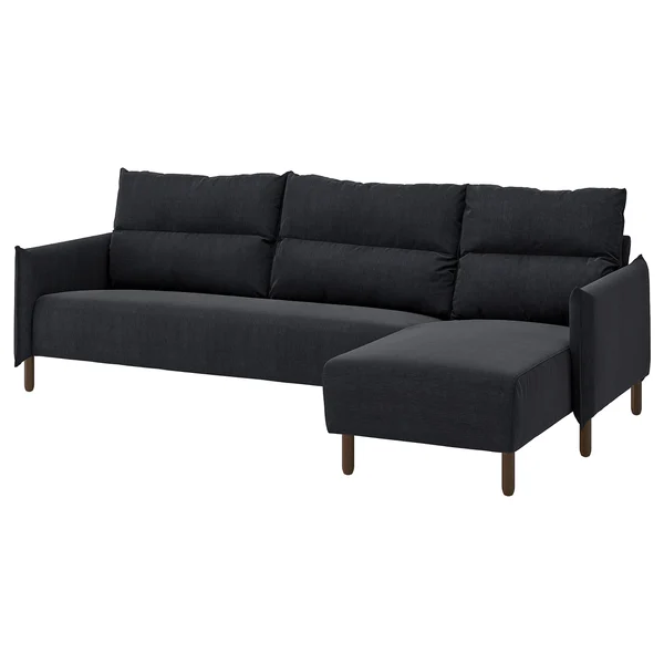 Sofa 4-sed i lenjivac, Saxemara crno-plava