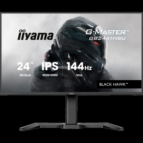 24 inch IPS Gaming G-Master Black Hawk FreeSync 1920x1080 144Hz 300cd/m2 HDMI DisplayPort 1ms MPRT Adaptive Sync Speakers USB 2x 2.0 Black Tuner 15cm Height Adj Stand