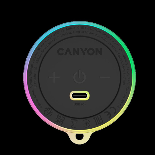 CANYON Magnetic BT speaker OnMove 13 5W Black