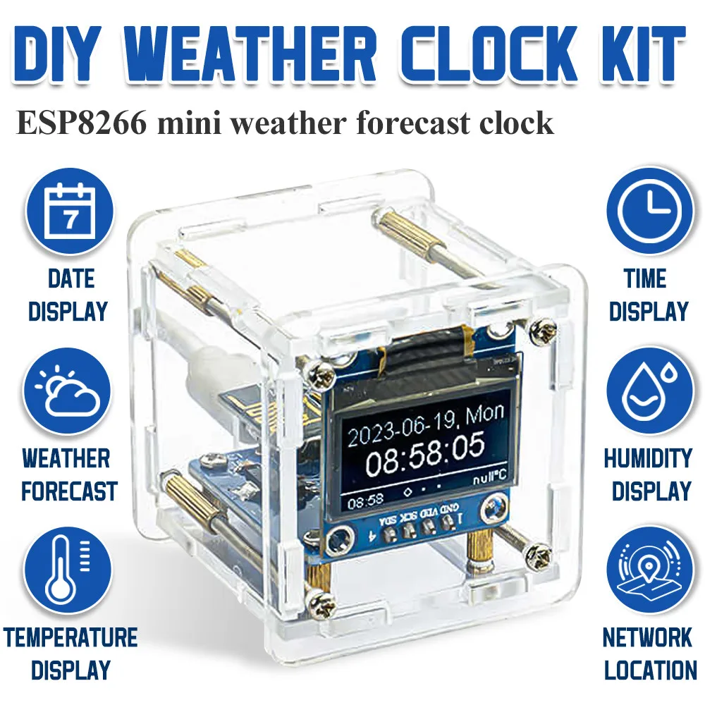 Set komplet ESP8266 WiFi Weather Clock