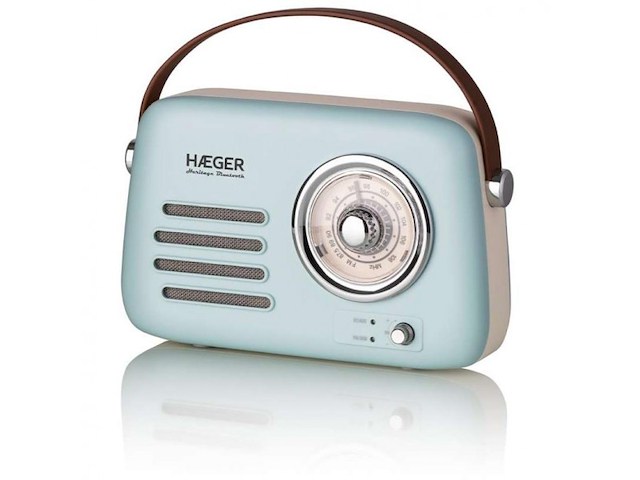 Haeger Heritage Retro FM Radio sa punjivom baterijom Bluetooth USB AUX Plavi