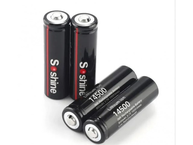 Soshine AA 3.7V 14500 Li-Ion Baterija 900mAh sa Kapicom