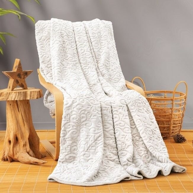 Ćebe/prekrivač Embos blanket Bež Coton Box