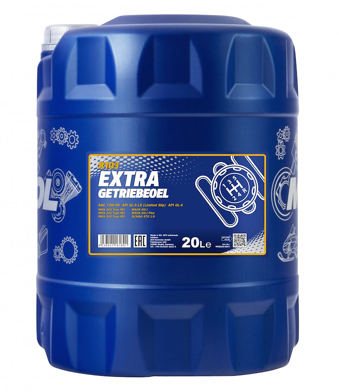 Menjačko ulje Mannol EXTRA 75W90 GL-5 20L