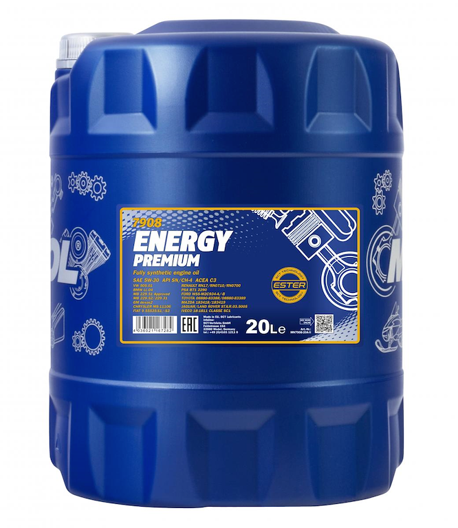 Motorno ulje Mannol ENERGY PREMIUM 5W30 20L