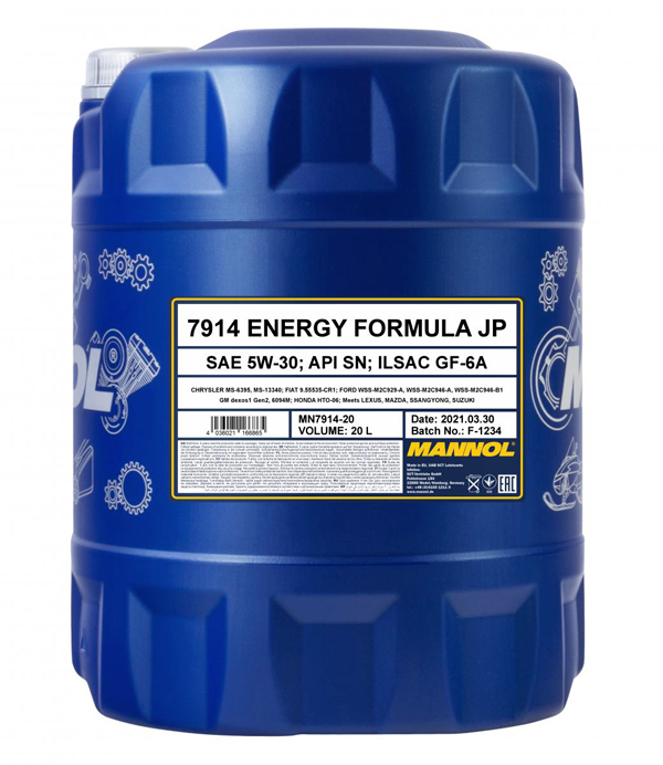 Motorno ulje Mannol ENERGY FORMULA JP 5W30 60L