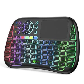 M9 MINI WIRELESS KEYBOARD WITH TOUCHPAD AND RGB BACKLIGHT - BLACK