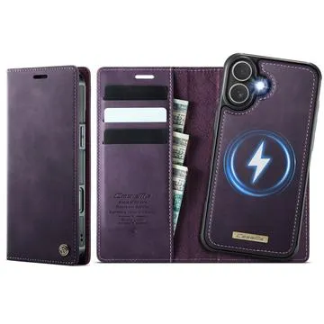 IPHONE 17 CASEME C49 2-IN-1 DETACHABLE WALLET CASE - MAGSAFE COMPATIBLE, RFID - PURPLE