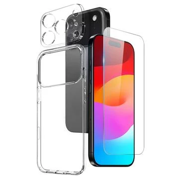 IPHONE 17 PRO NORTHJO 3-IN-1 PROTECTION SET - CLEAR